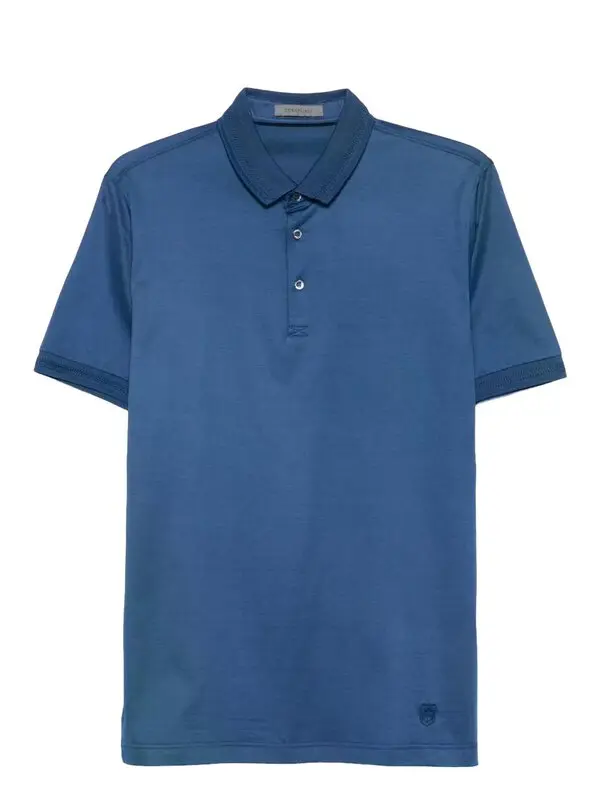 Corneliani Jersey Polo Shirt - Blue