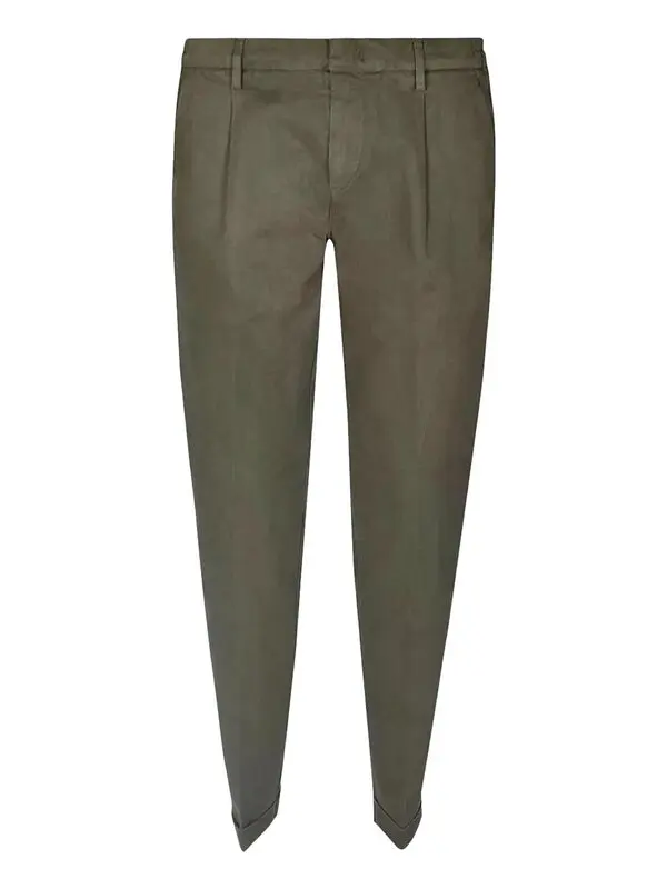 FAY Pleat-detail Trousers - Green
