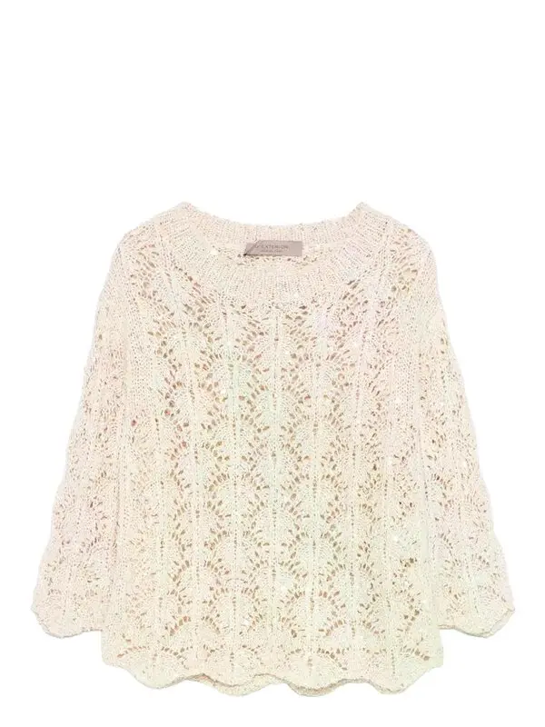 D.exterior Openwork Sweater - Neutrals