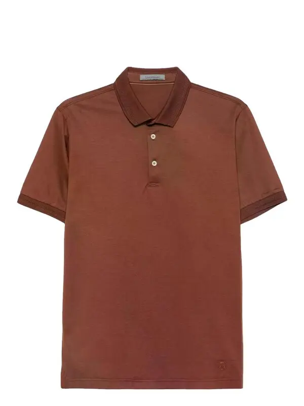 Corneliani Jersey Polo Shirt - Brown
