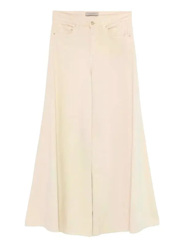 D.exterior Cotton Palazzo Trousers - Neutrals