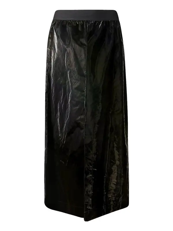 MARIA CALDERARA Patent-finish Skirt - Black
