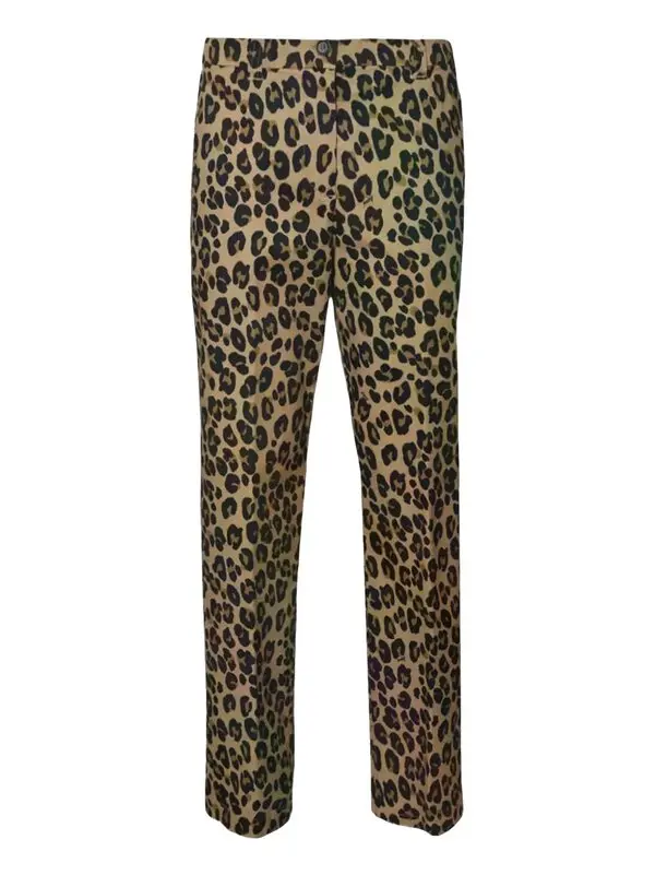 Aspesi Leopard Print Trousers - Neutrals