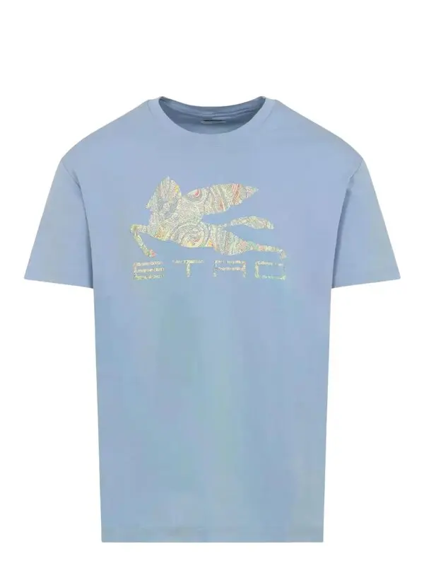 Etro Pegaso-motif T-shirt - Blue