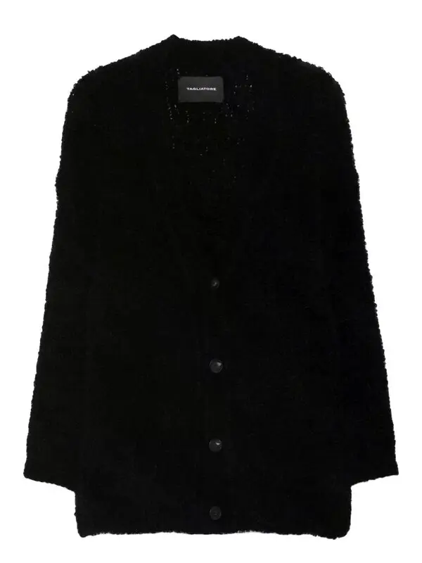 Tagliatore Virgin Wool-blend Cardigan - Black
