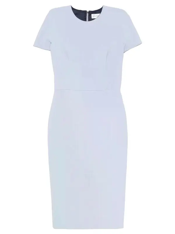 Victoria Beckham Crew-neck Midi Dress - Blue