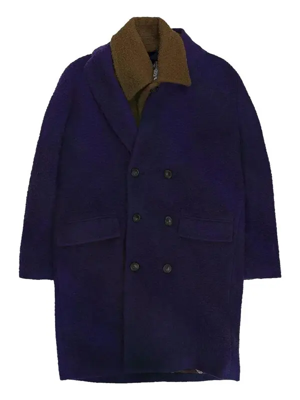 Palm Angels Double-breasted Coat - Purple