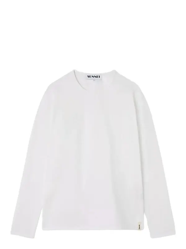 Sunnei Cotton Long Sleeve T-shirt - White