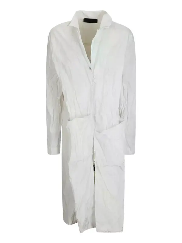 MARIA CALDERARA Crinkled Coat - White