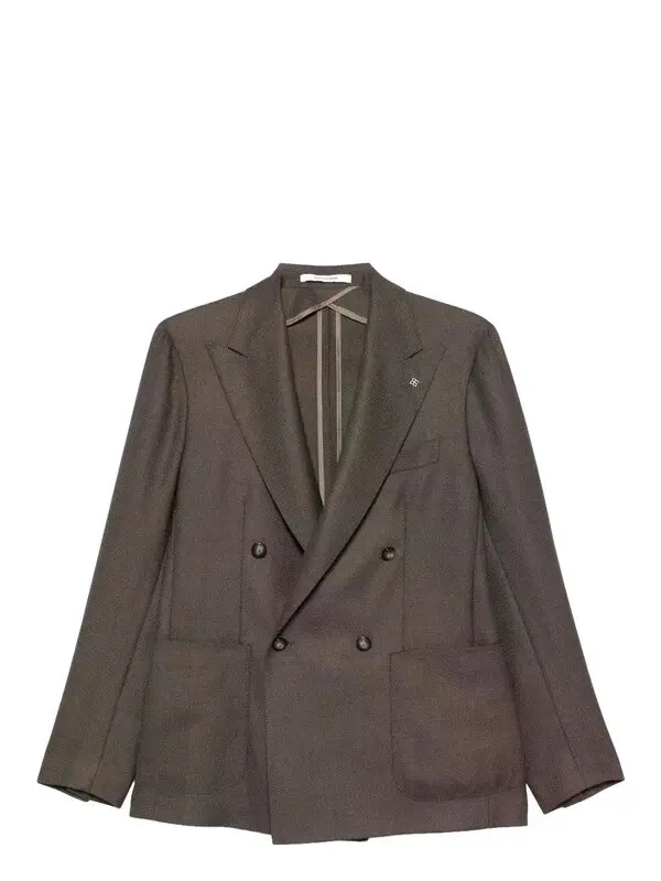 Tagliatore Wool Double-breasted Blazer - Brown