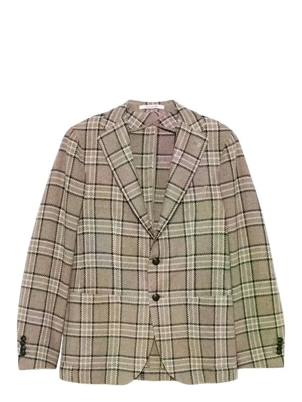 Tagliatore Checked Blazer - Brown