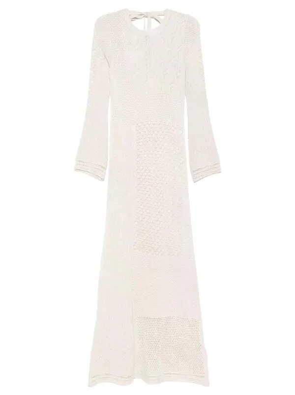 AKEP Crochet-knit Dress - Neutrals