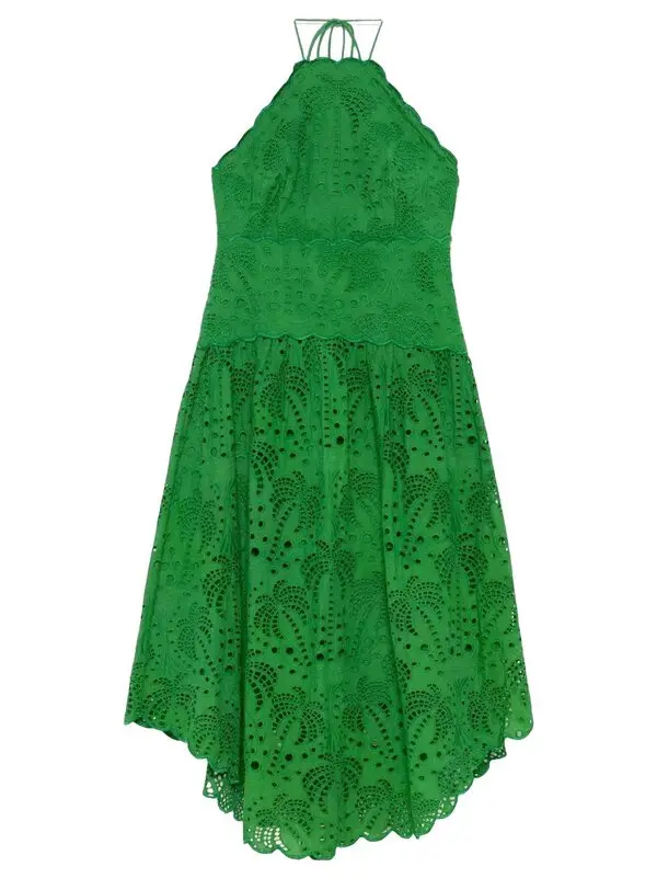 Farm Rio Cotton Midi Dress - Green