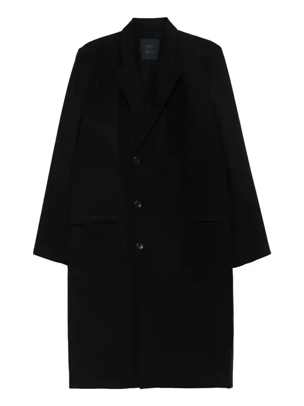 FREI-MUT Single-breasted Coat - Black