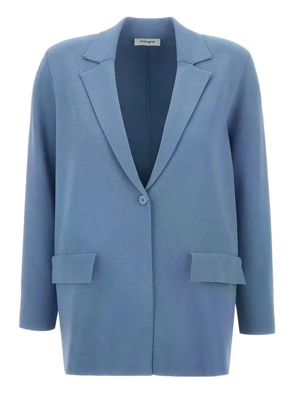 KANGRA Single-breasted Blazer - Blue