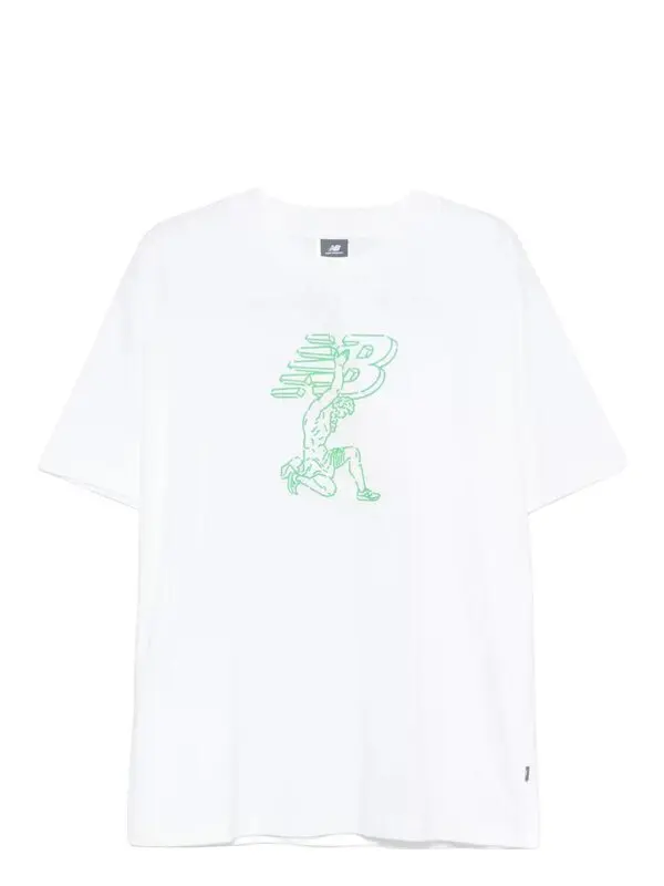 NEW BALANCE Cotton T-shirt - White
