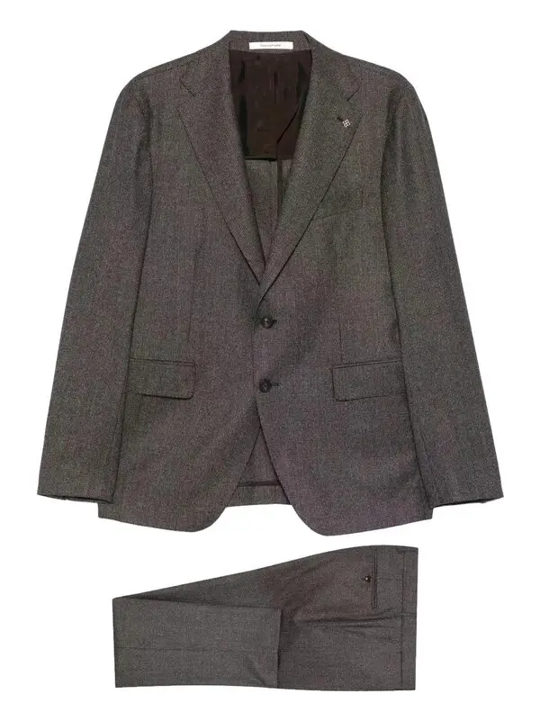 Tagliatore Virgin-wool Single-breasted Suit - Grey