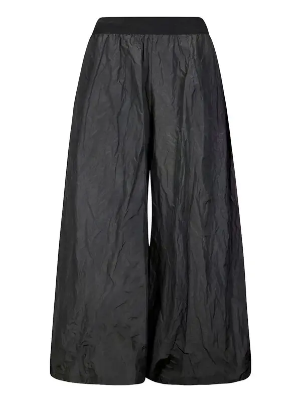 MARIA CALDERARA Crinkled Palazzo Pants - Black