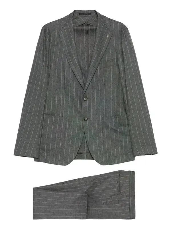 Tagliatore Pinstriped Suit - Grey