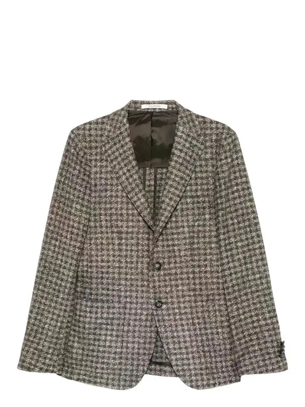Tagliatore Check-print Blazer - Brown