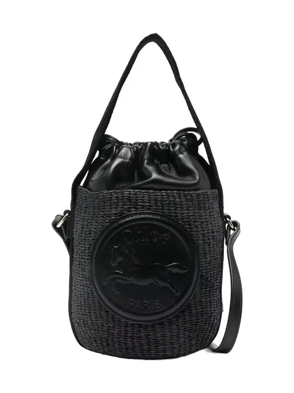 Chloé Logo-patch Bucket Bag - Black