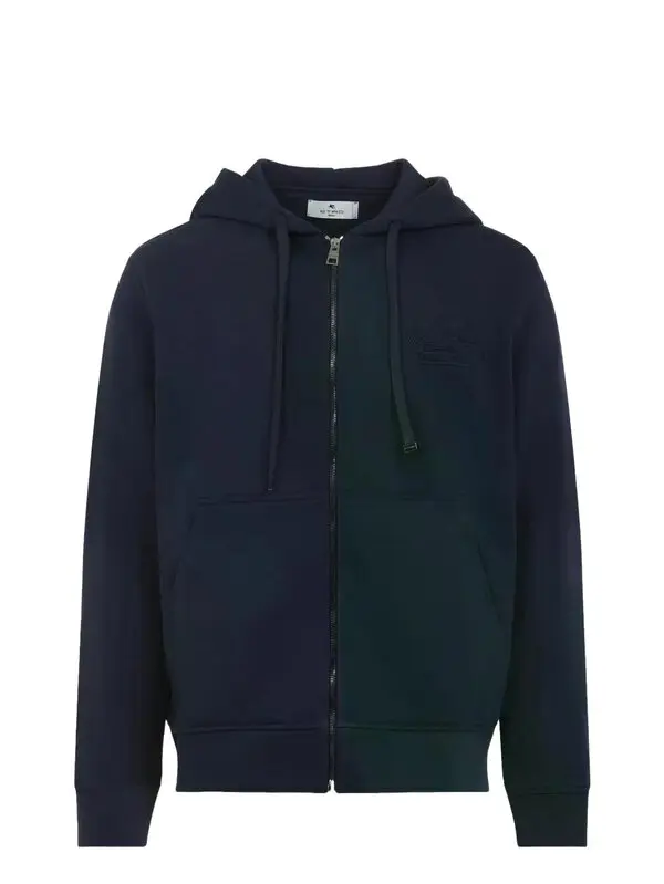 Etro Pegaso-motif Hoodie - Blue