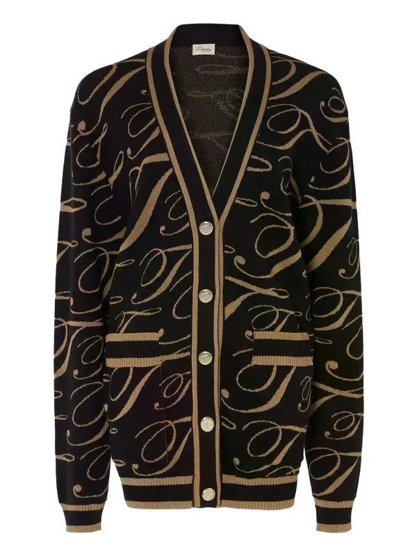 TEMPERLEY LONDON T-logo Mania Cardigan - Black