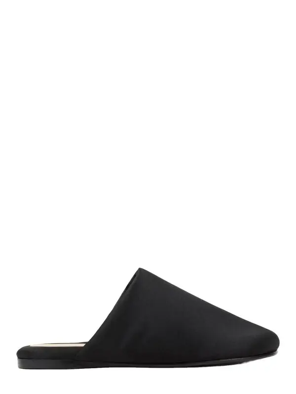 Carven Leather Slippers - Black