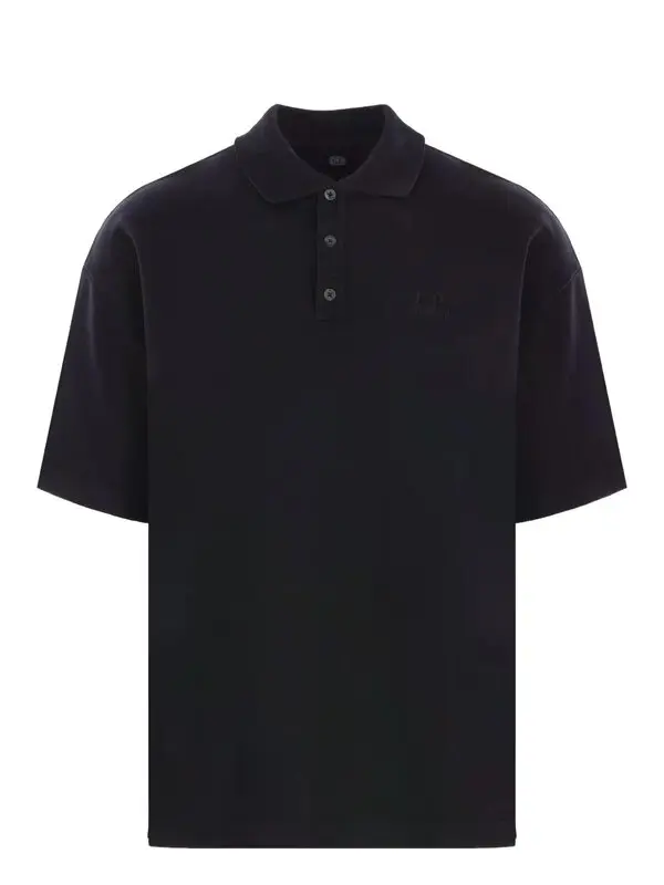 C.P. COMPANY Cotton Polo Shirt - Black