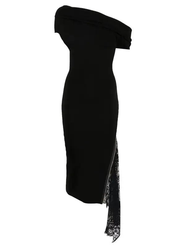 Monse Lace-insert Knit Dress - Black