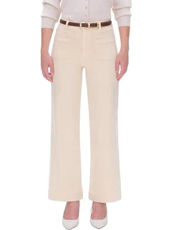 BAYEAS Luna High-waist Wide-leg Jeans - Vanilla Cream