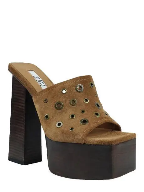 ZIGI Platform Sandal - Cognac Suede