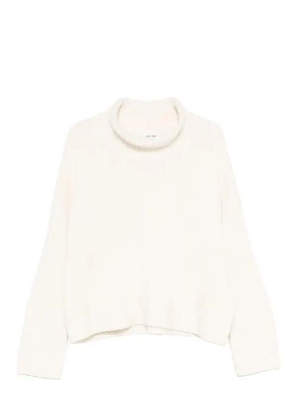 Soft Goat Cashmere Sweater - Feather White
