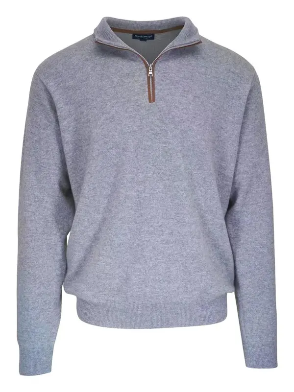 Peter Millar Jumper With Polo Collar - Grey