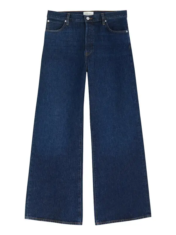 FRAME The Loose Wide-leg Jeans - Dark Blue