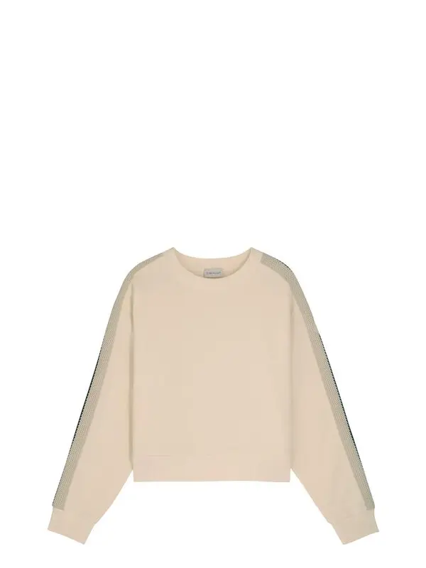 Moncler Panelled Cotton Sweatshirt - Ivory