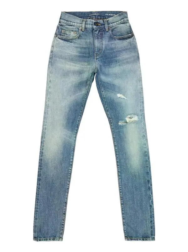 Saint Laurent Cotton Jeans - Blue