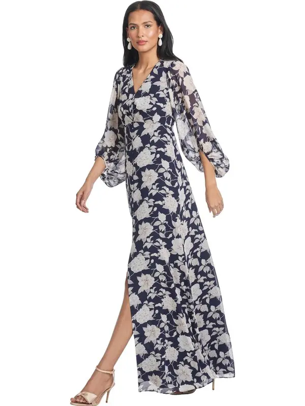 Sachin & Babi Jenny Printed Gown - Alabaster Begonia