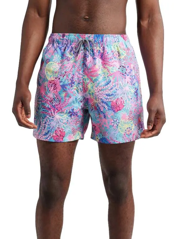 BOARDIES Printed Swim Trunks - Pink Multi
