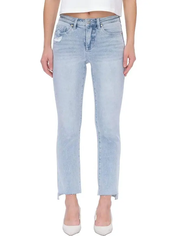 BAYEAS Daisy High-waist Slim Jeans - Light Blue