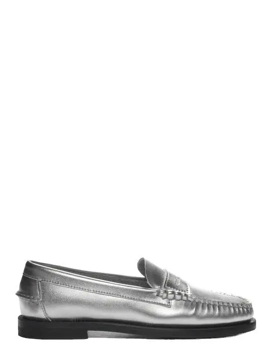 SEBAGO Dan Metallic Penny Loafer - Silver