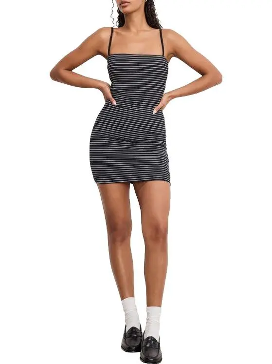 Good American Stripe Jersey Minidress - Classic Stripe002