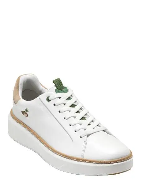 Cole Haan Grandpro Topspin Waterproof Golf Shoe - Optic White/ Myrtle