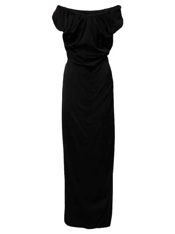 VIVIENNE WESTWOOD Ginnie Draped Jersey Maxi Dress - Black