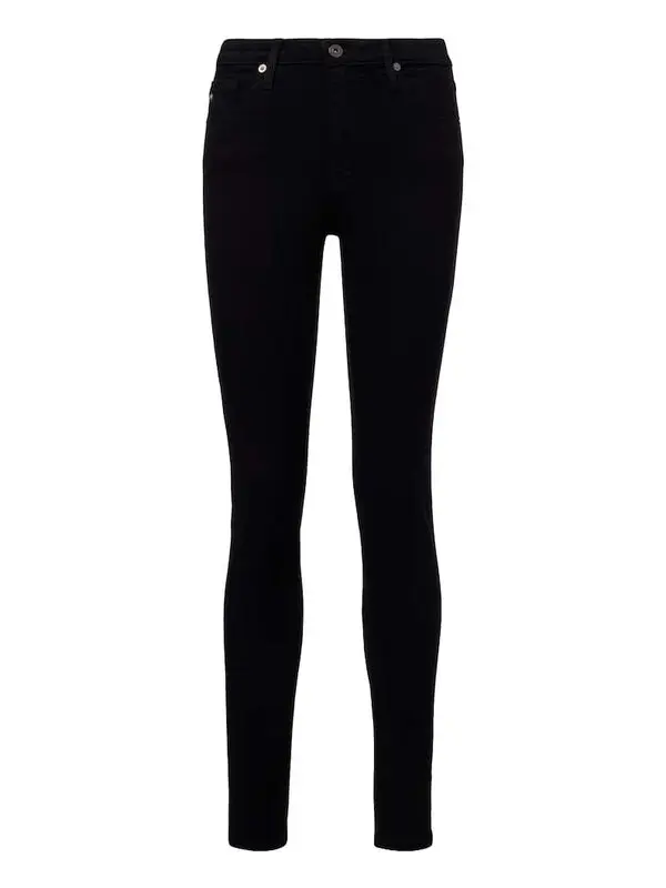 Ag Prima Mid-rise Skinny Jeans - Black