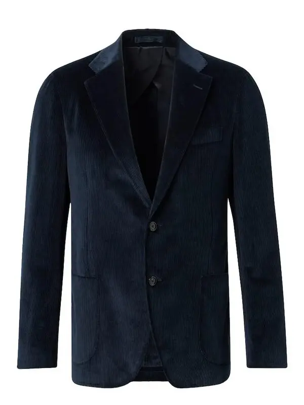 LARDINI Cotton Corduroy Blazer - Blue