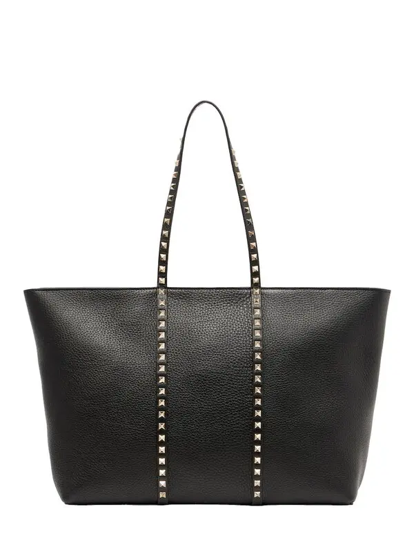 Valentino Garavani Rockstud Leather Tote Bag - Black