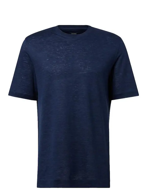 Zegna Linen T-shirt - Blue