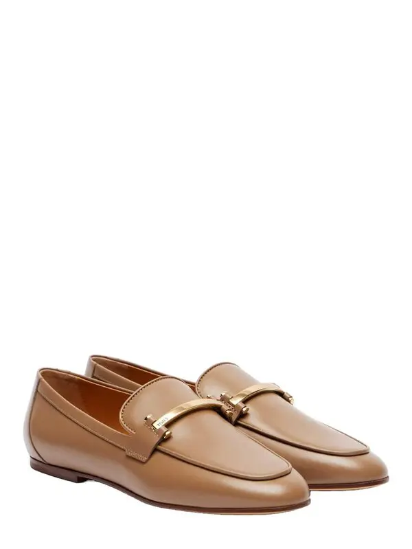 TOD'S Barretta Leather Loafers - Brown