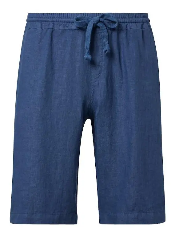 Fedeli Linen Shorts - Blue